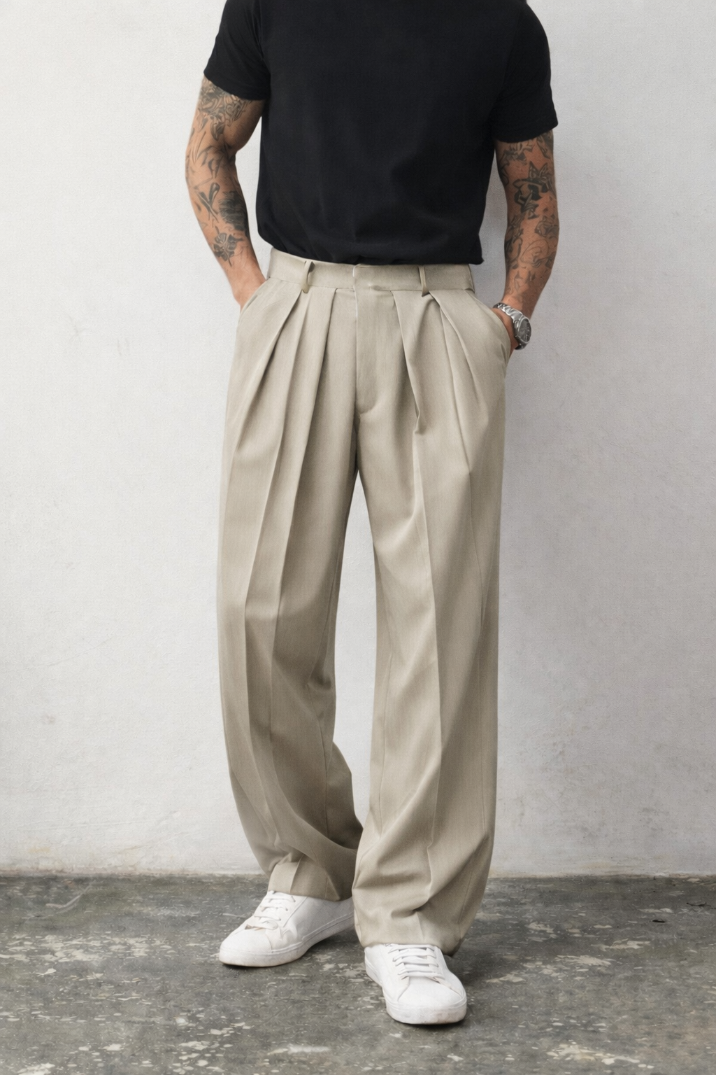 Neat Pleats Tailored Linen Pants – Offduty India