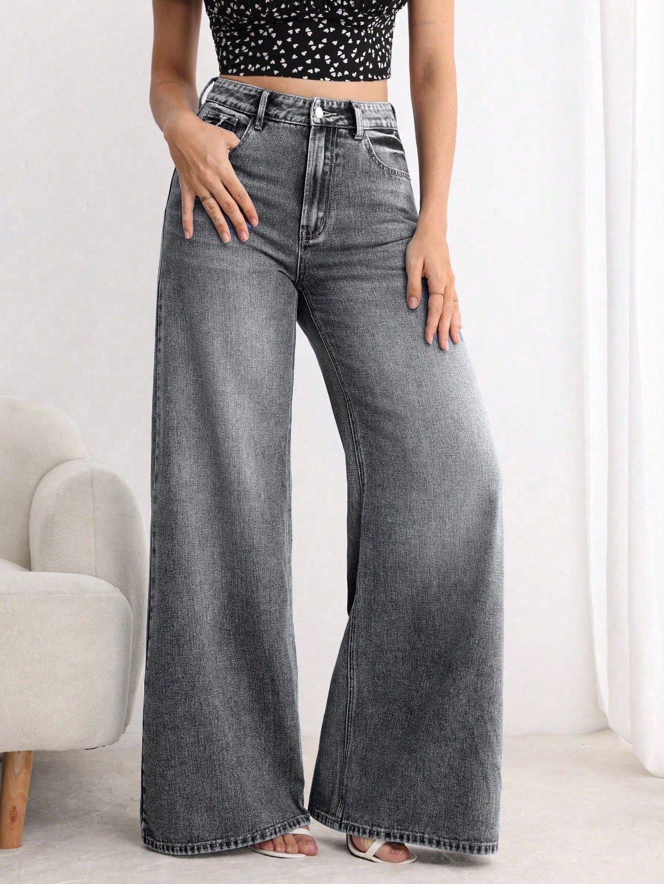 Sweet Static Extra Wide Leg Jeans – Offduty India